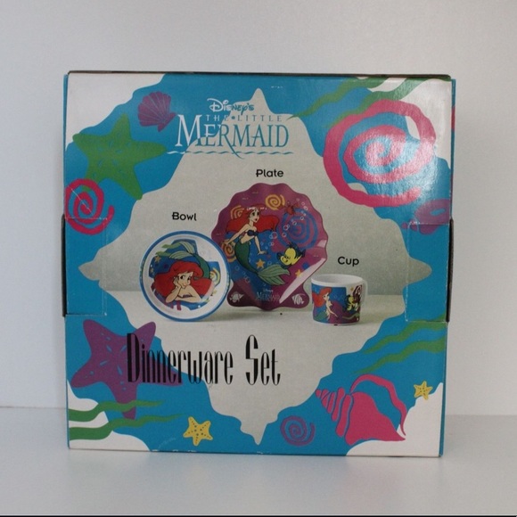 Disney | Other | Brand New Vintage Disney The Little Mermaid Dinnerware ...